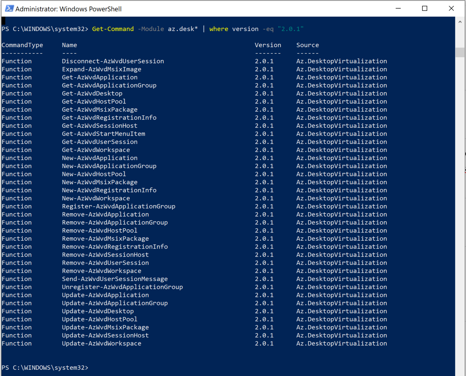 A new release of the WVD Powershell module - Mr T-Bone´s Blog