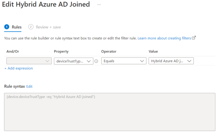Filter out devices based on join type in Intune – Mr T-Bone´s Blog